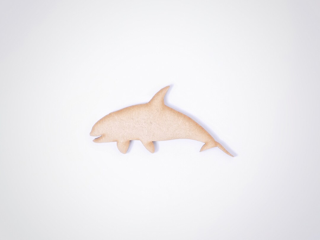 Wooden 3mm MDF Orca Killer Whale Shape Decorative Ocean Themed Craft ...