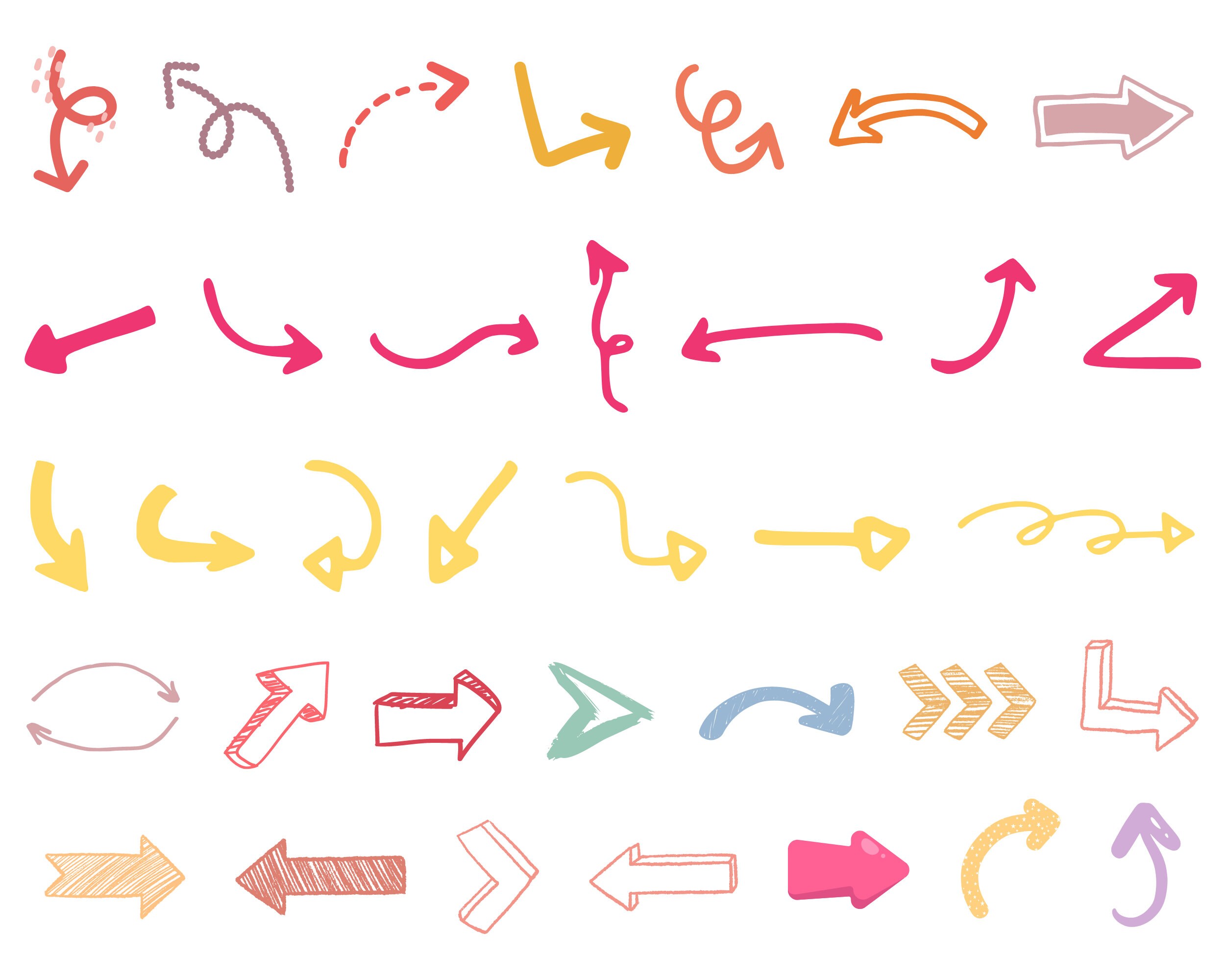 170+ Arrow Digital Stickers, Digital Planner Stickers, Journal, Pre ...