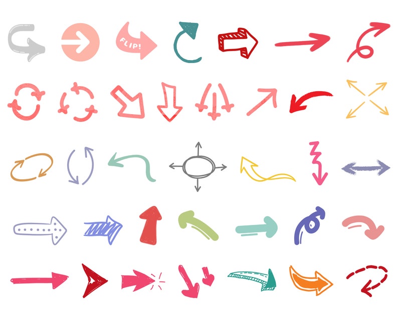 170+ Arrow Digital Stickers, Digital Planner Stickers, Journal, Pre ...