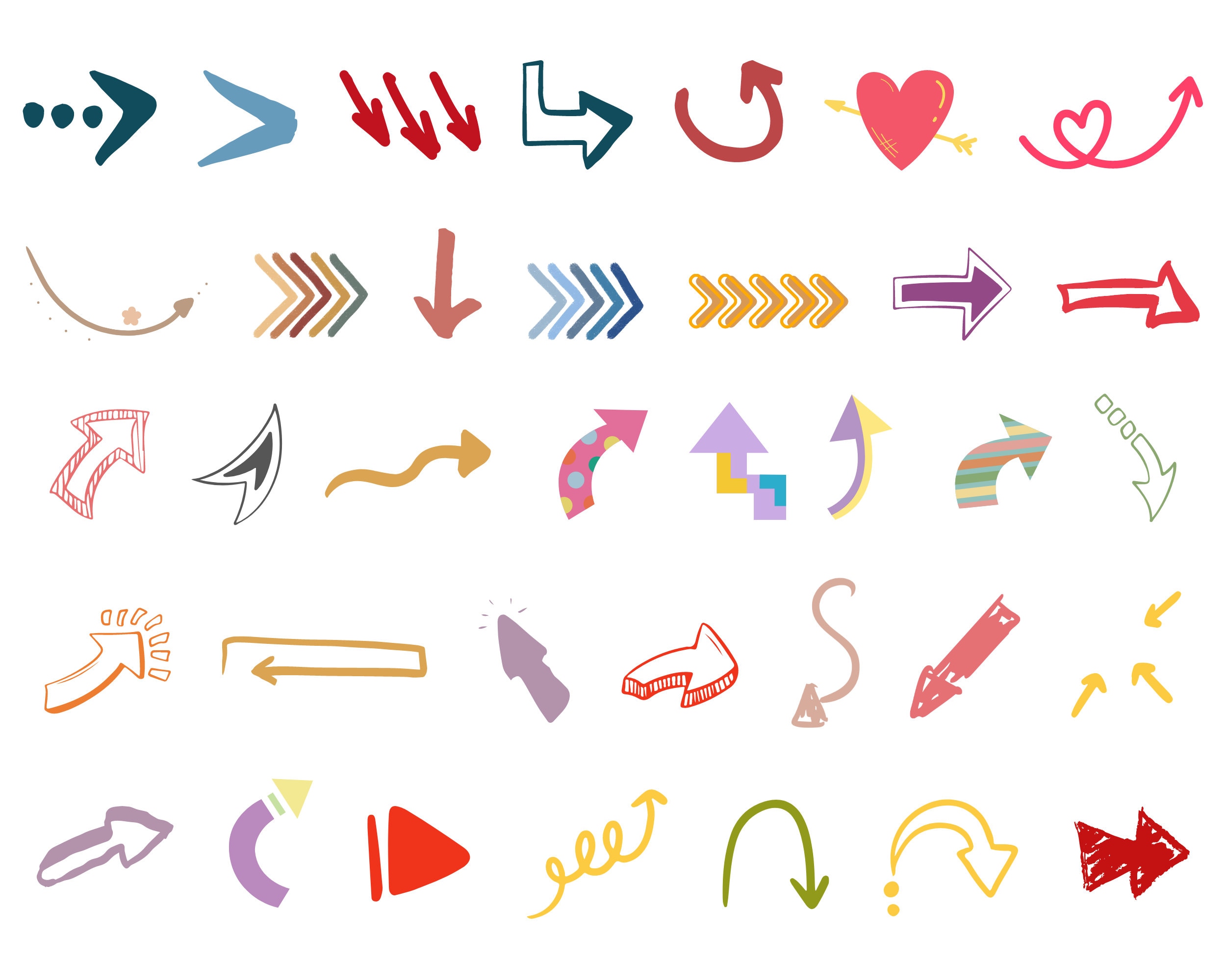 170+ Arrow Digital Stickers, Digital Planner Stickers, Journal, Pre ...