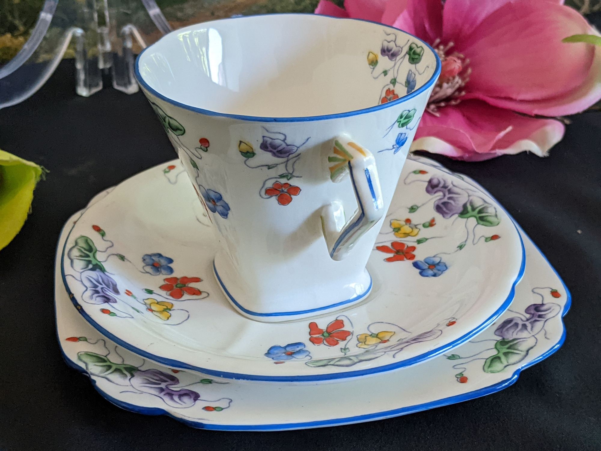 Standard China Art Deco Cromer Shape Bone China Tea Trio - Etsy