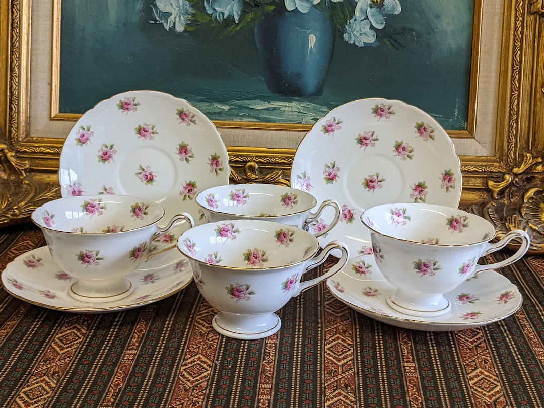 Vintage Shelley Rose Bud Part Tea Set Tea Cups and Saucers. 7447 - Etsy