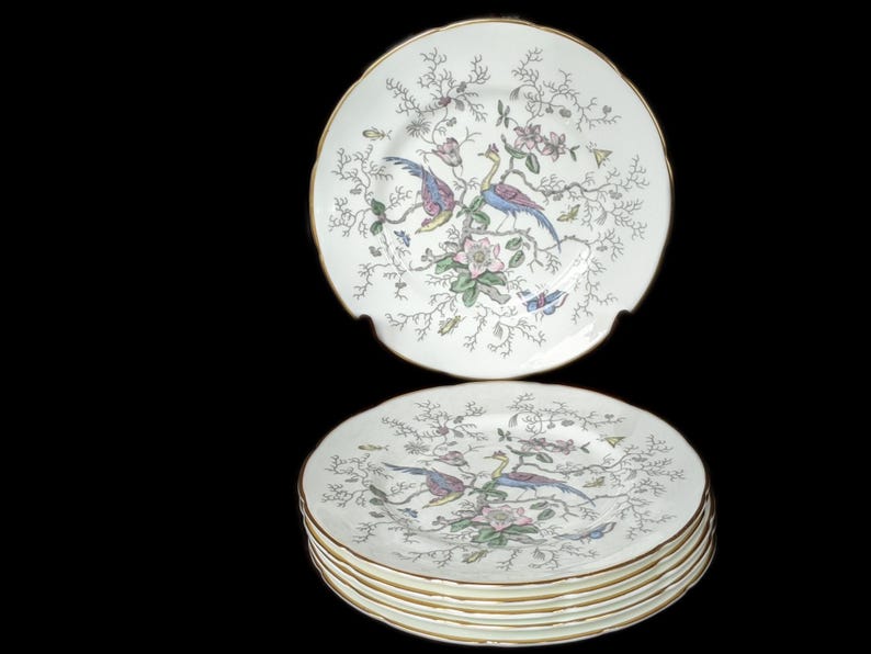Rare Vintage Coalport Cairo Paradise Six Small Side Plates - Etsy