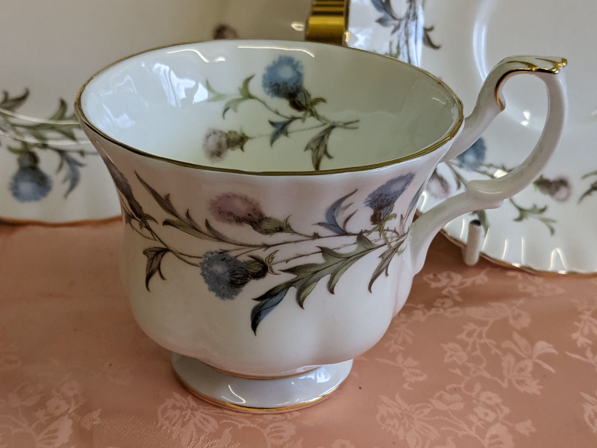 Royal Albert Brigadoon Bone China Tea Trio. C1962 - Etsy