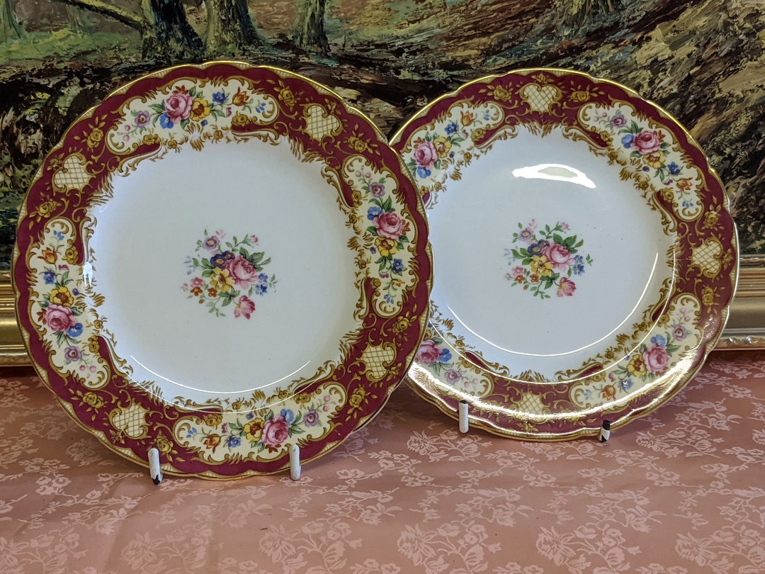 Pair Paragon Bone China Pompadour Side Plates. - Etsy