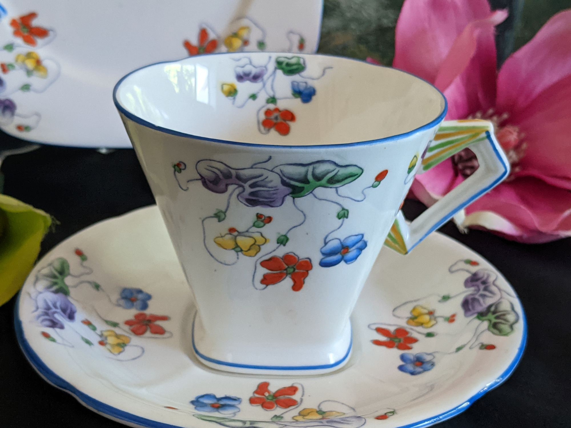 Standard China Art Deco Cromer Shape Bone China Tea Trio - Etsy