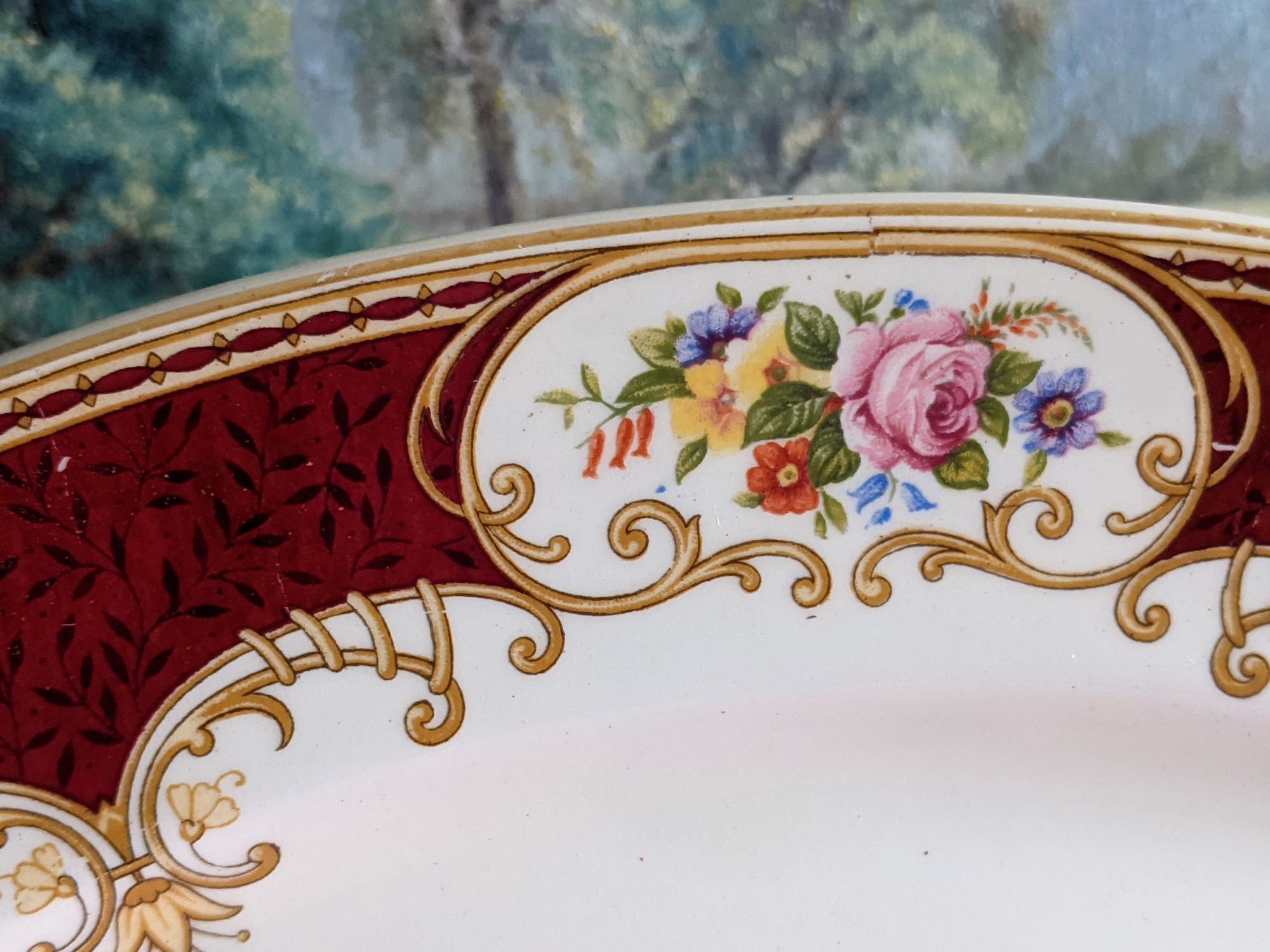 Vintage Myott Coronation Rose Platter Swerving Tray. 1940's - Etsy