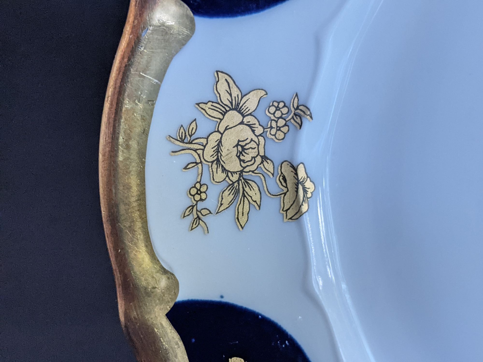 Echt Weimar Kobalt Dora Colbalt Blue and Gold Appetizer Plate - Etsy