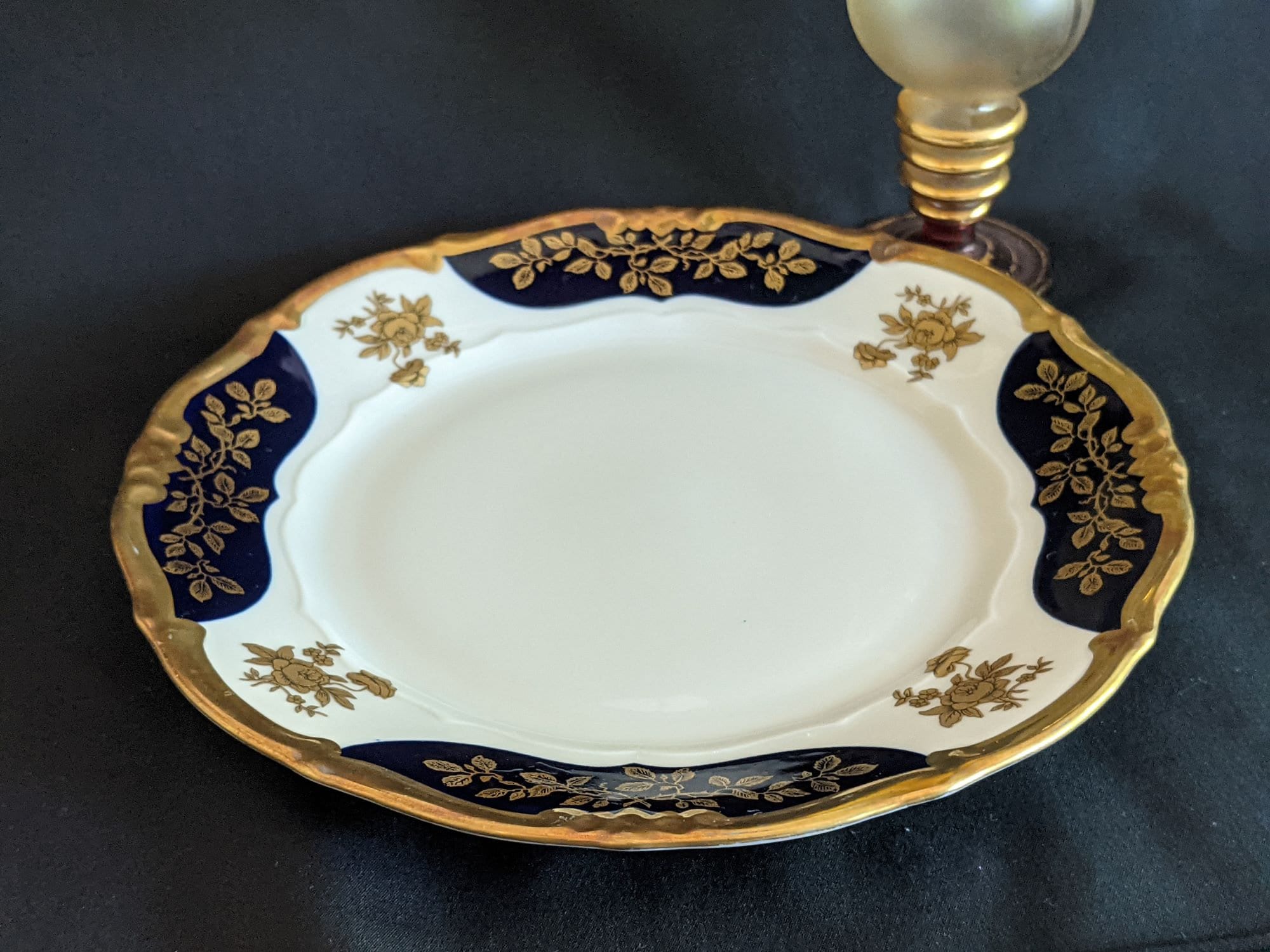 Echt Weimar Kobalt Dora Colbalt Blue and Gold Appetizer Plate - Etsy