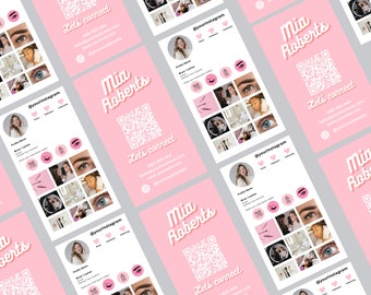 Instagram Business Cards, DIY Canva Business Card Template Design, IG ...