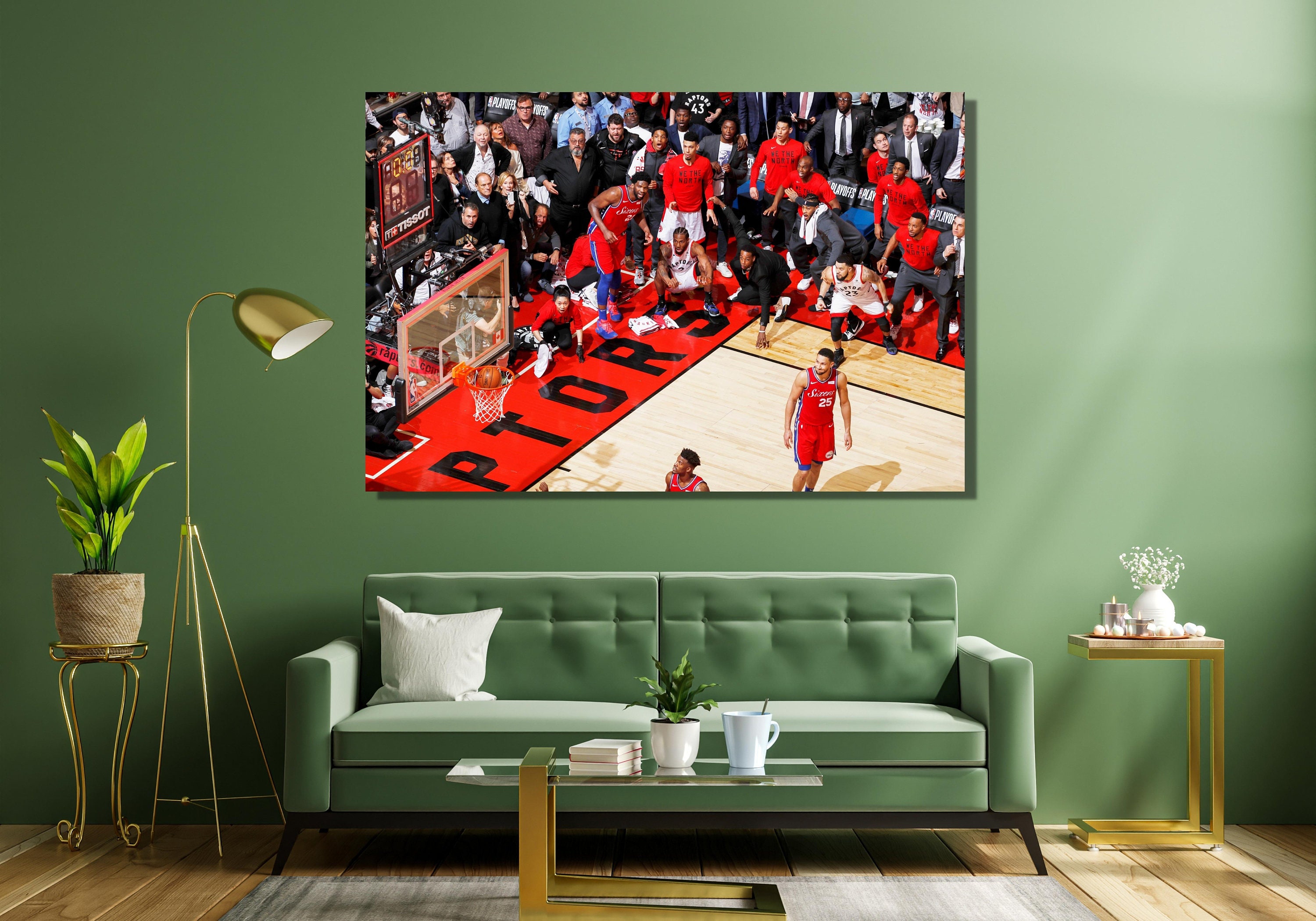Kawhi Last Shot Print Canvas Wall Art,kawhi Leonard Poster,kawhi Canvas ...