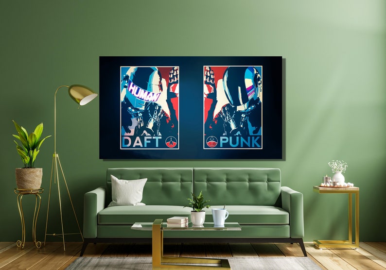 Daft Punk Poster Daft Punk Print Wall Art Daft Punk Music - Etsy