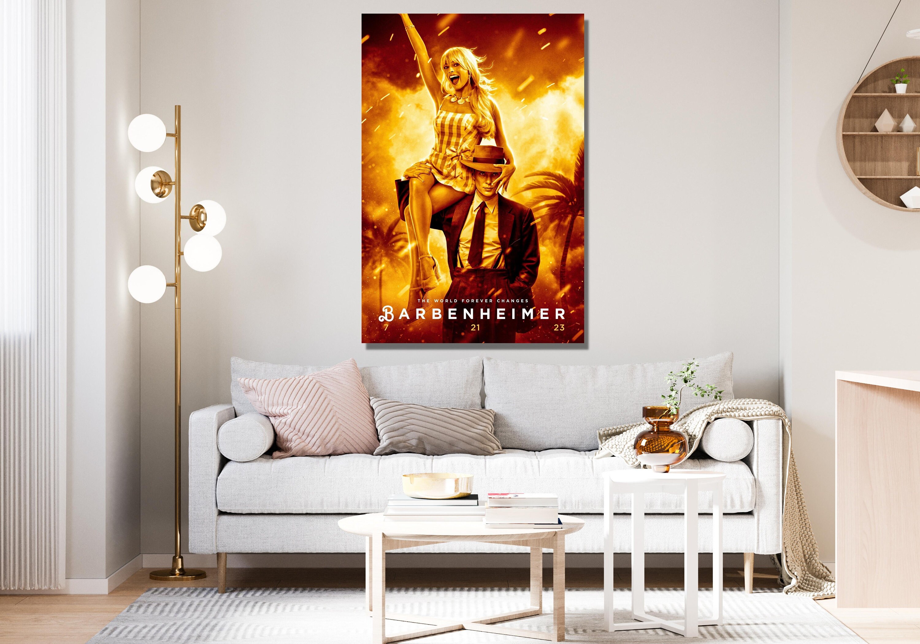 BarbenHeimer Poster Print, Margot And Cillian Wall Art