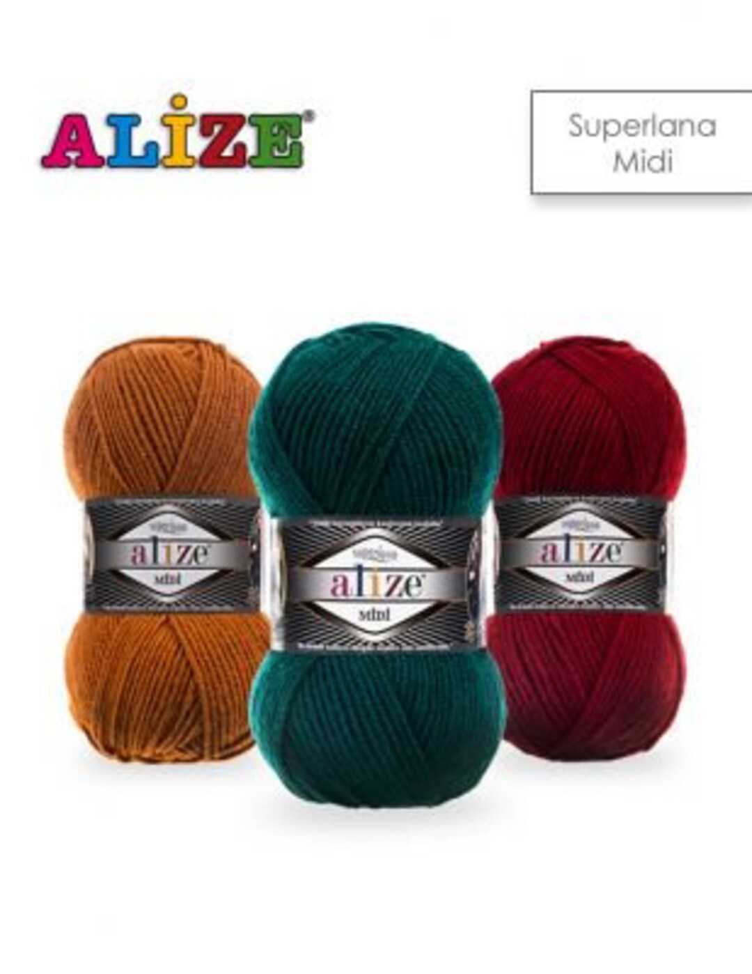 Alize 100 G Superlana Midi , Alize Superlana Midi Yarns, Wool Yarn ...