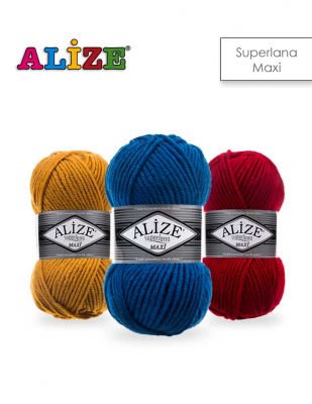 Alize 100 G Superlana Maxi, Alize Superlana Maxi Yarns, Wool Yarn ...