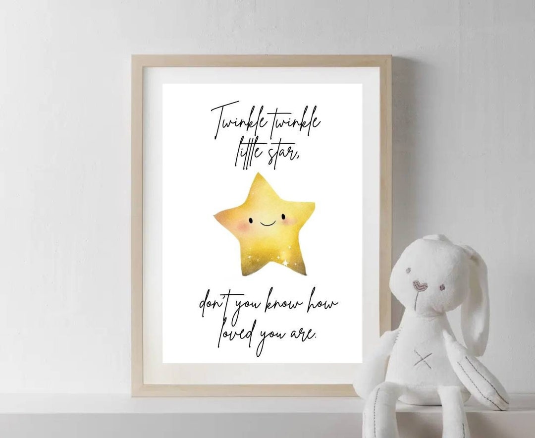 Twinkle Twinkle Little Star Kids Room Print Nursery Pictures Wall Decor ...