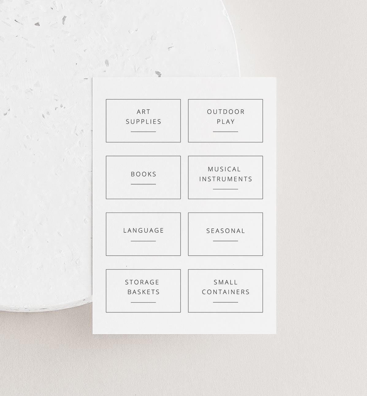 Montessori Toy Storage Labels, Canva Template, Toy Rotation Printable ...