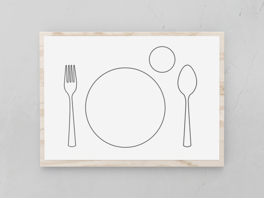 Montessori Outlines Placemat, Canva Template, Simple Placemat ...