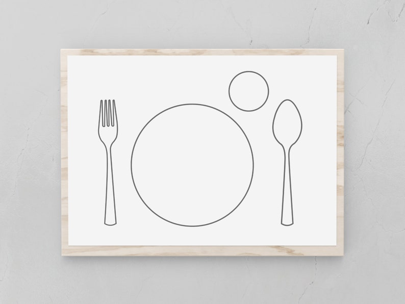 Montessori Placemat Template, Toddler Place Setting (canva Template) - Etsy