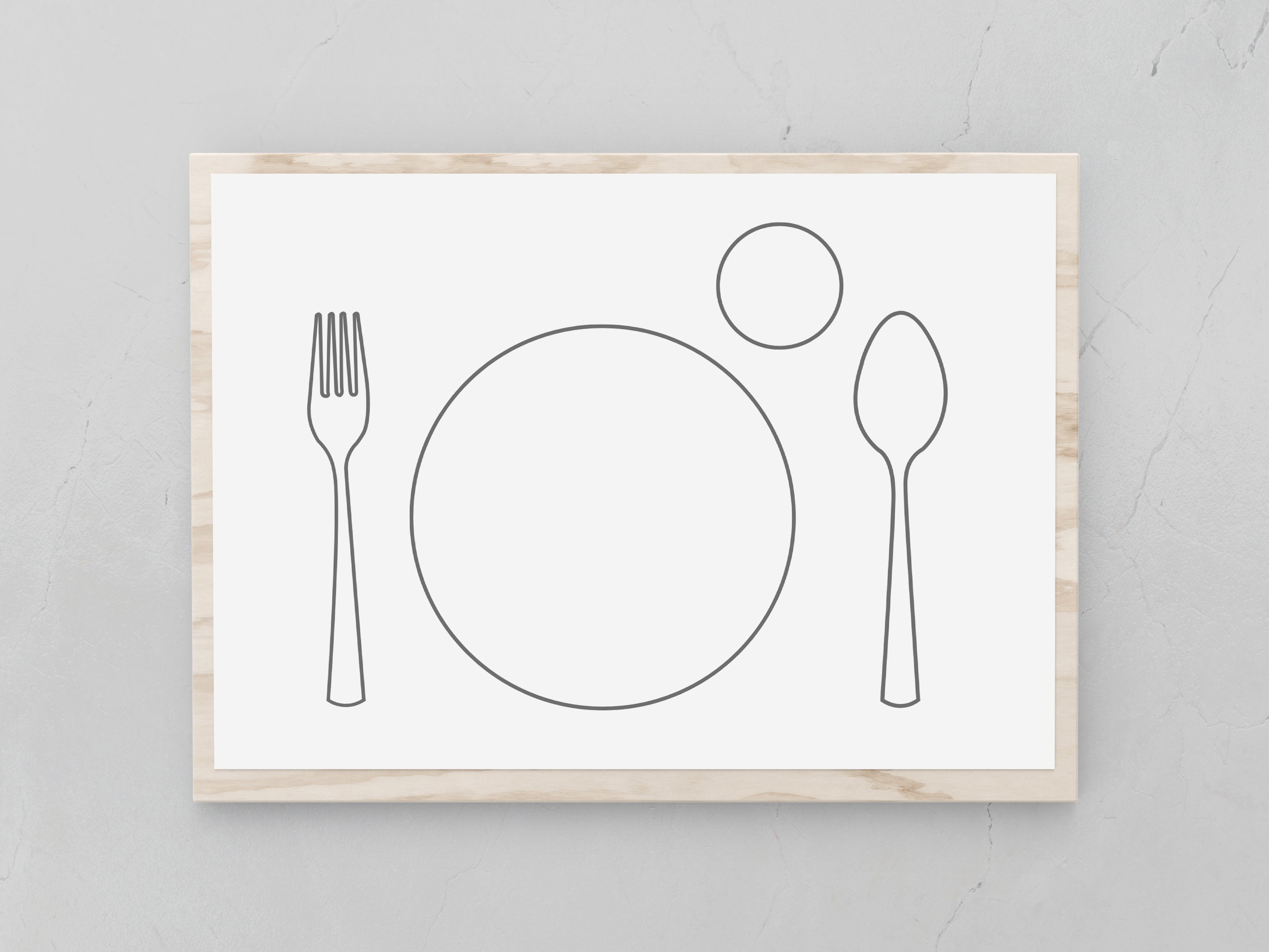 Montessori Outlines Placemat, Canva Template, Simple Placemat ...