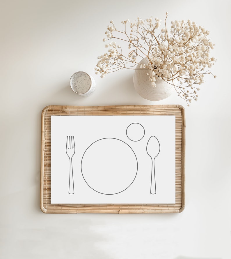 Montessori Placemat Template, Toddler Place Setting (canva Template) - Etsy