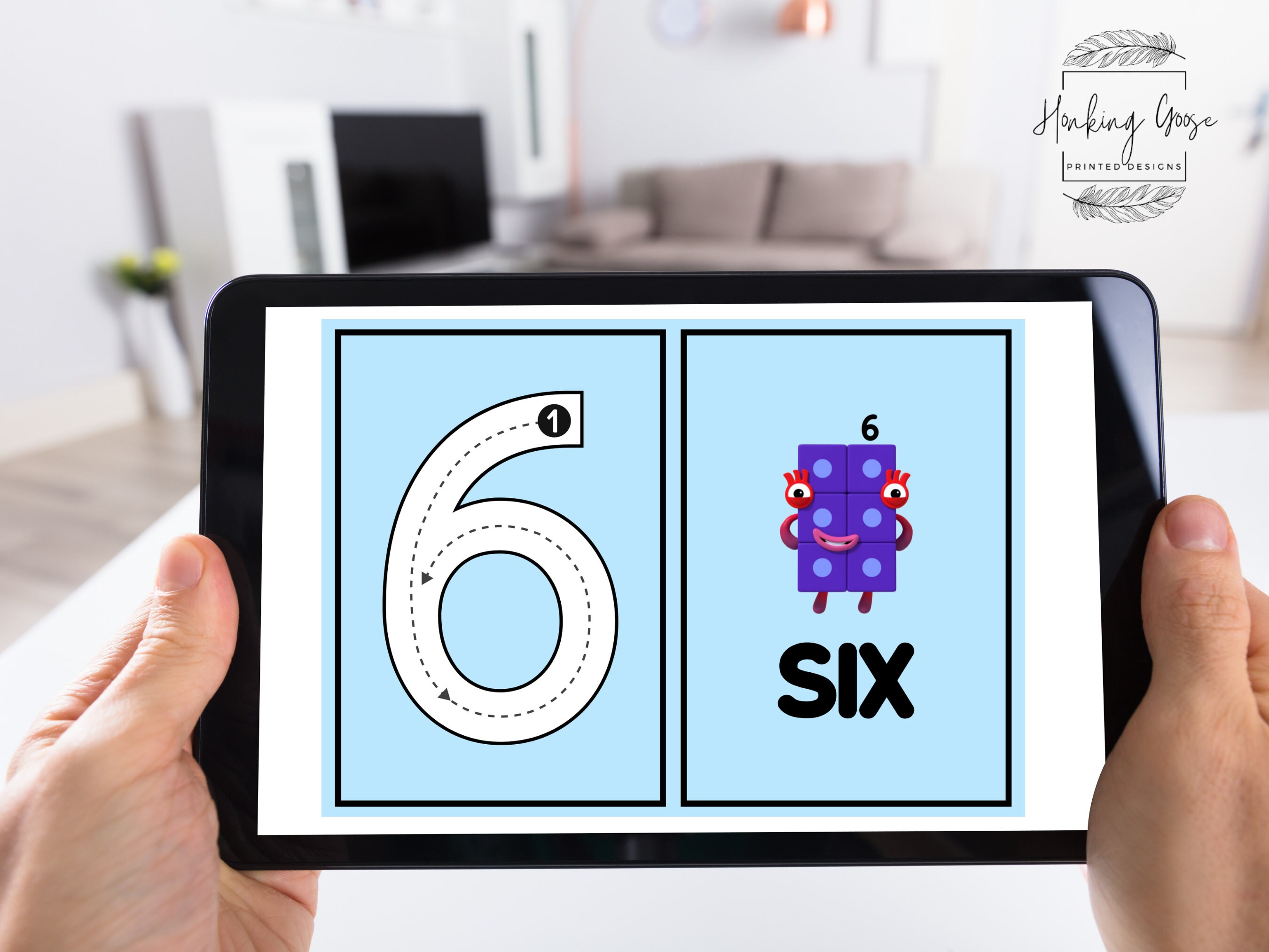Number Blocks Themed Traceable Educational Cards,homeschool Printables ...