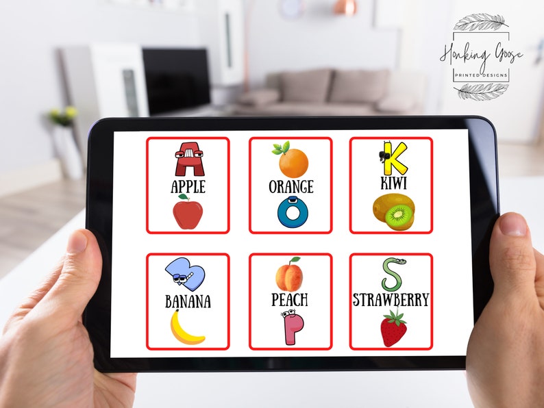 Alphabet Lore Fruit Themed Educational Cards,homeschool Printables ...
