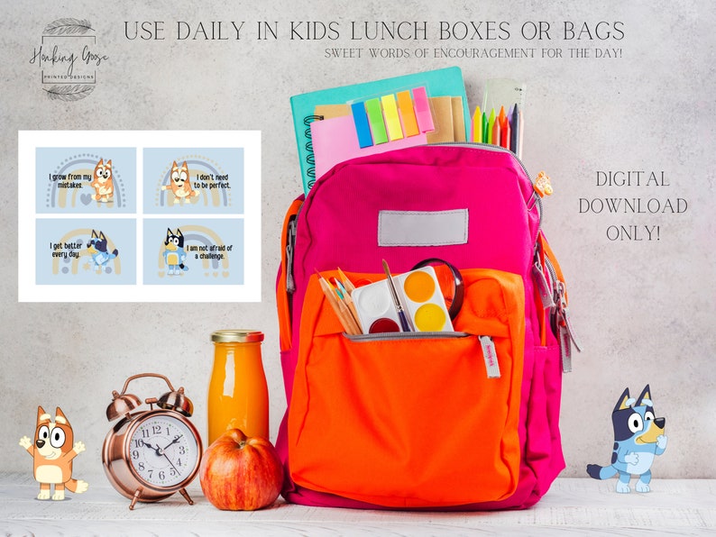 Blue DOG Affirmation Cards for All Ages,homeschool Printables, Playroom ...