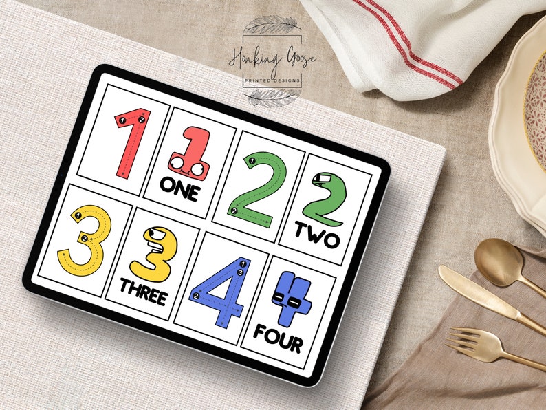 Number Lore Themed Traceable Educational Cards,homeschool Printables ...