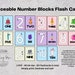 Number Blocks Themed Traceable Educational Cards,homeschool Printables ...