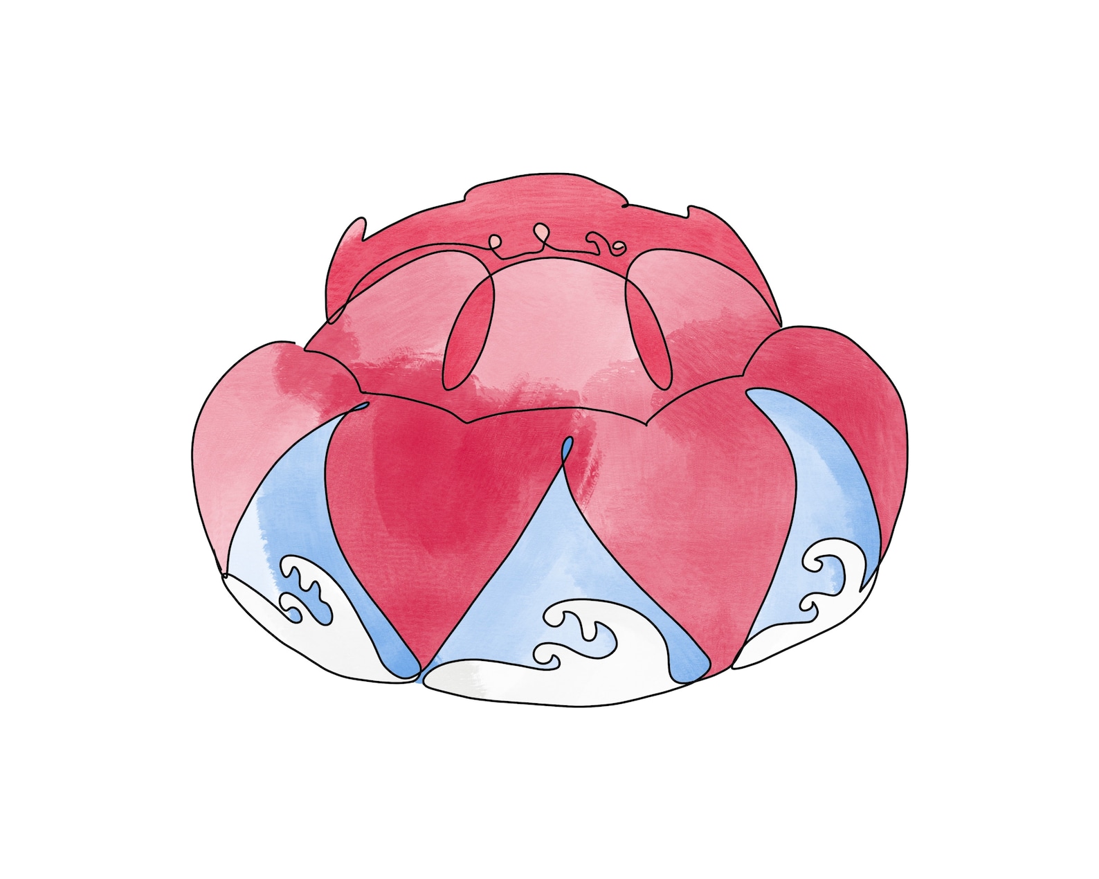 Okinawa Hanagasa Digital Print, Watercolor Art, Okinawa Japan ...