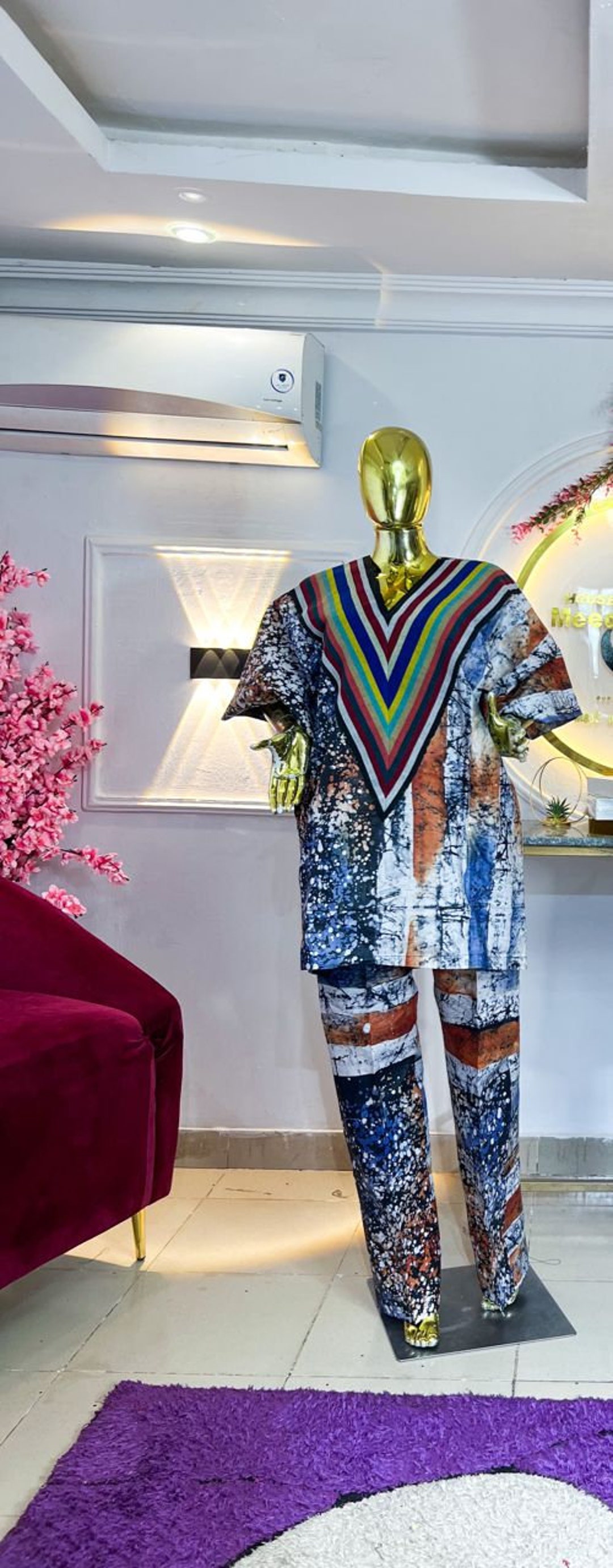 Bold & Beautiful African Adire Trouser Set Women Outfit Nigerian ...