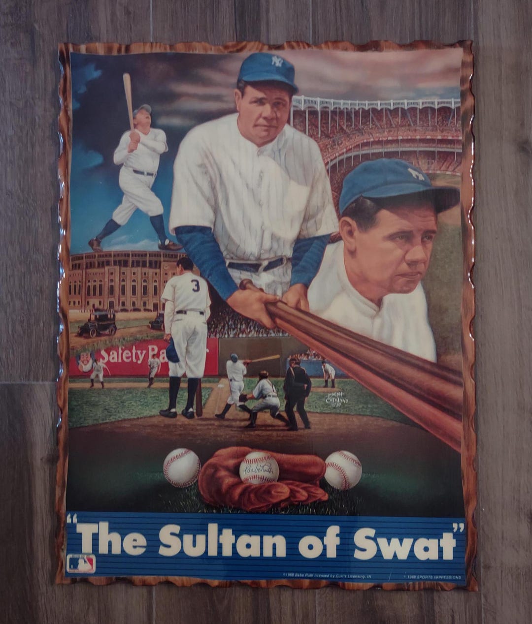 Babe Ruth Sultan of Swat Epoxy Wall Art. Bar, Man Cave Sign. Vintage ...