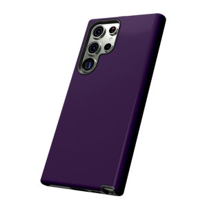 Solid Dark Purple - Tough Cases - Samsung S21, S22, S23, S24 iPhone 11 ...