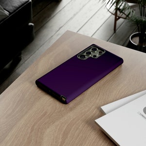 Solid Dark Purple - Tough Cases - Samsung S21, S22, S23, S24 iPhone 11 ...