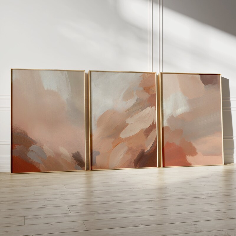 3 Piece Wall Art Pink - Etsy
