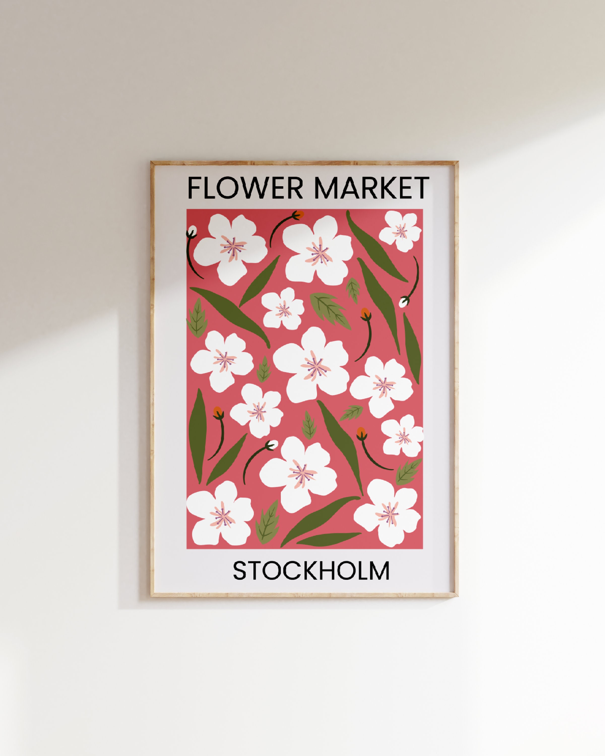 Flower Market Poster Set of 6 Prints, Floral Gallery Wall Art Set ...