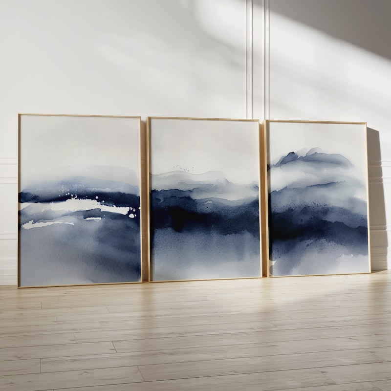 Blue Wall Art - Etsy