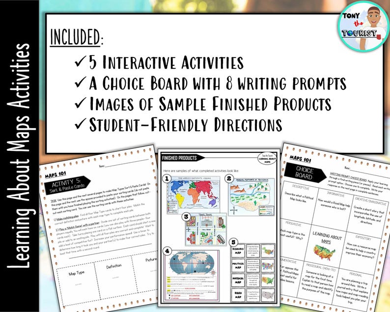 Learning About Maps Activities- Types of Maps, Map Skills, and More! - Etsy