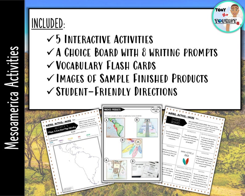 Mesoamerica Interactive Learning Activities. Maya, Aztec, and Inca ...