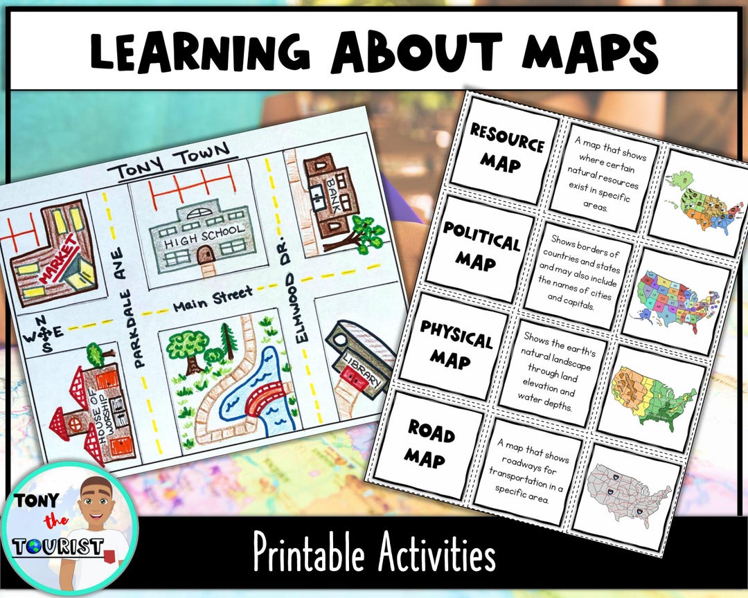 Learning About Maps Activities- Types of Maps, Map Skills, and More! - Etsy