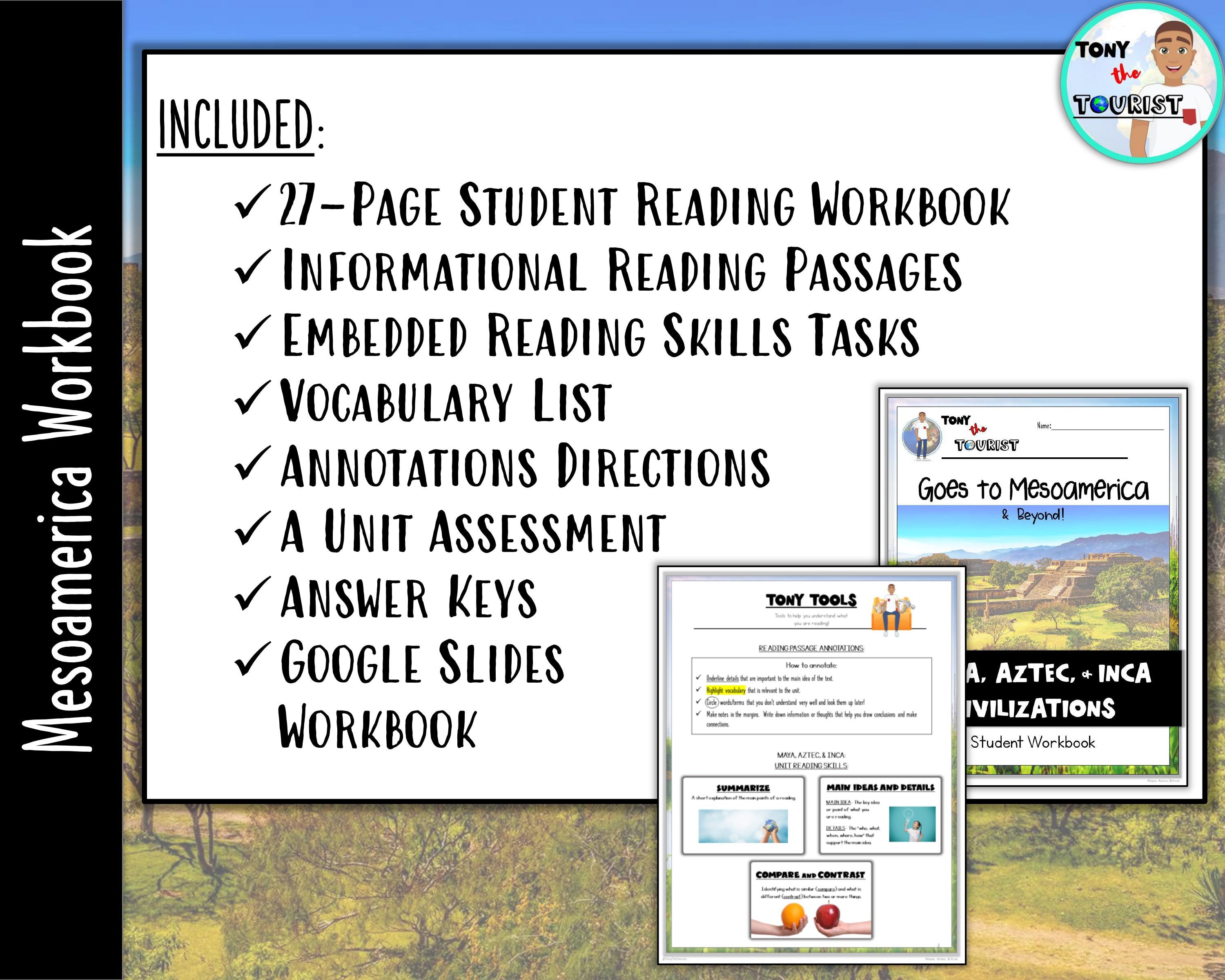 Mesoamerica- Maya, Aztec, and Inca Informational Reading Passages ...