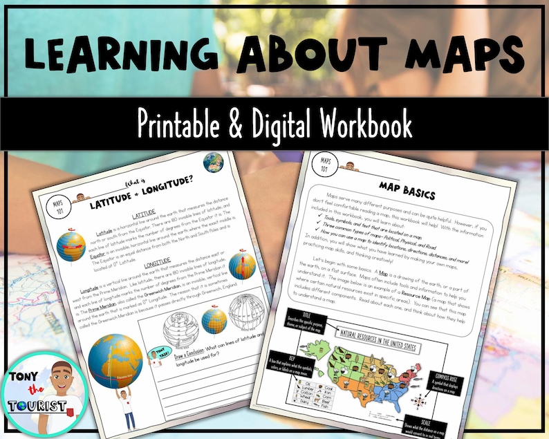 Learning About Maps- Student Workbook: Informational Reading Passages ...