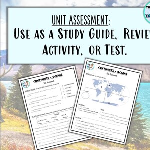 Continents and Oceans Informational Reading Passages Workbook With ...