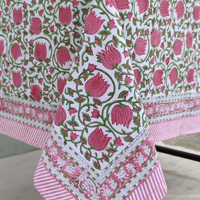 Block Print Tablecloth - Etsy
