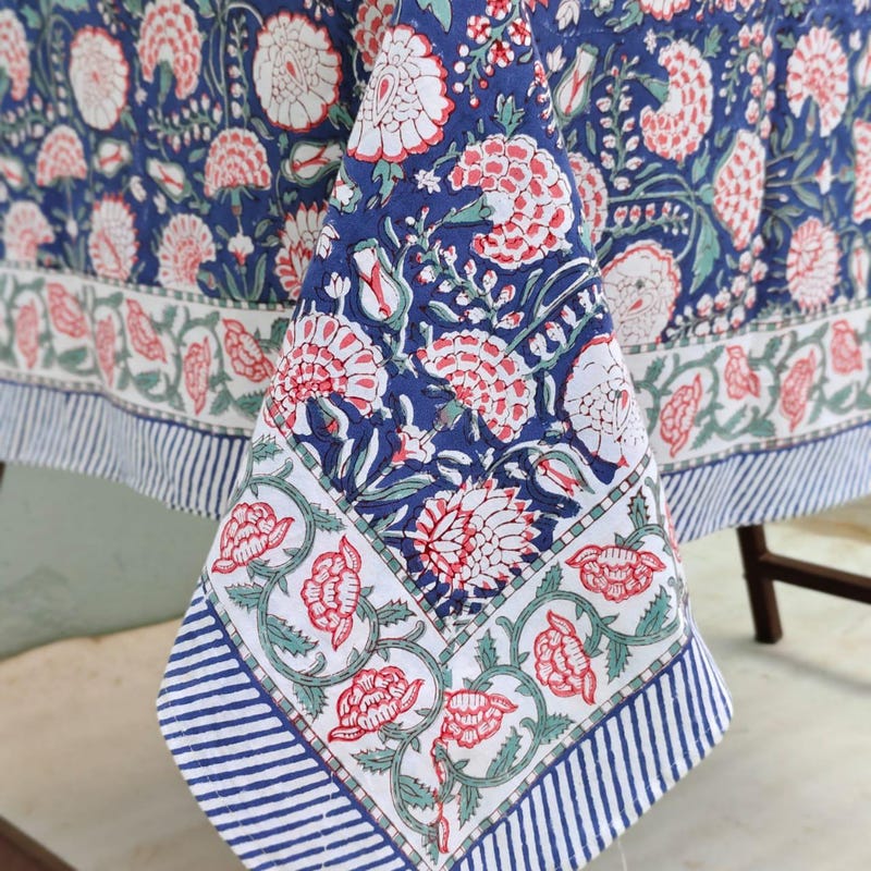 Block Print Tablecloth - Etsy