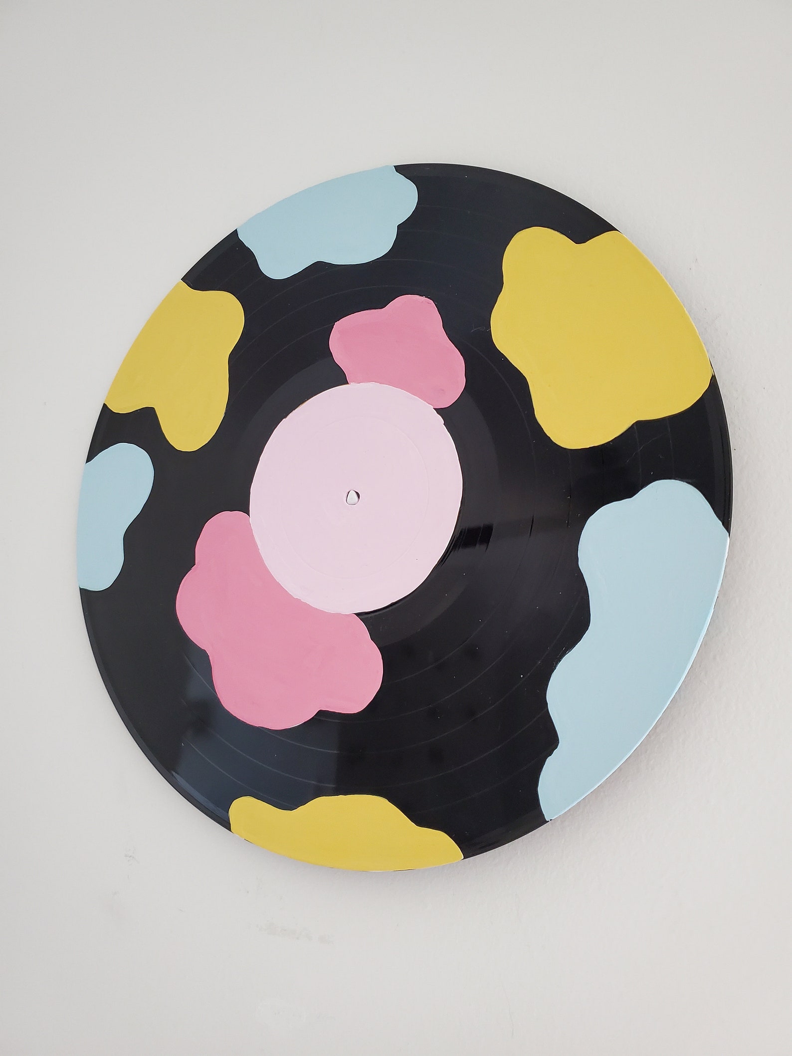 Colored Cow Print Hand Painted Vinyl Record - Etsy