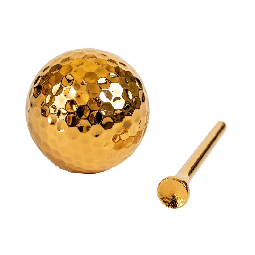 24k Gold Plated Golf Ball and Tee Set: Luxury Golf Gift - Etsy