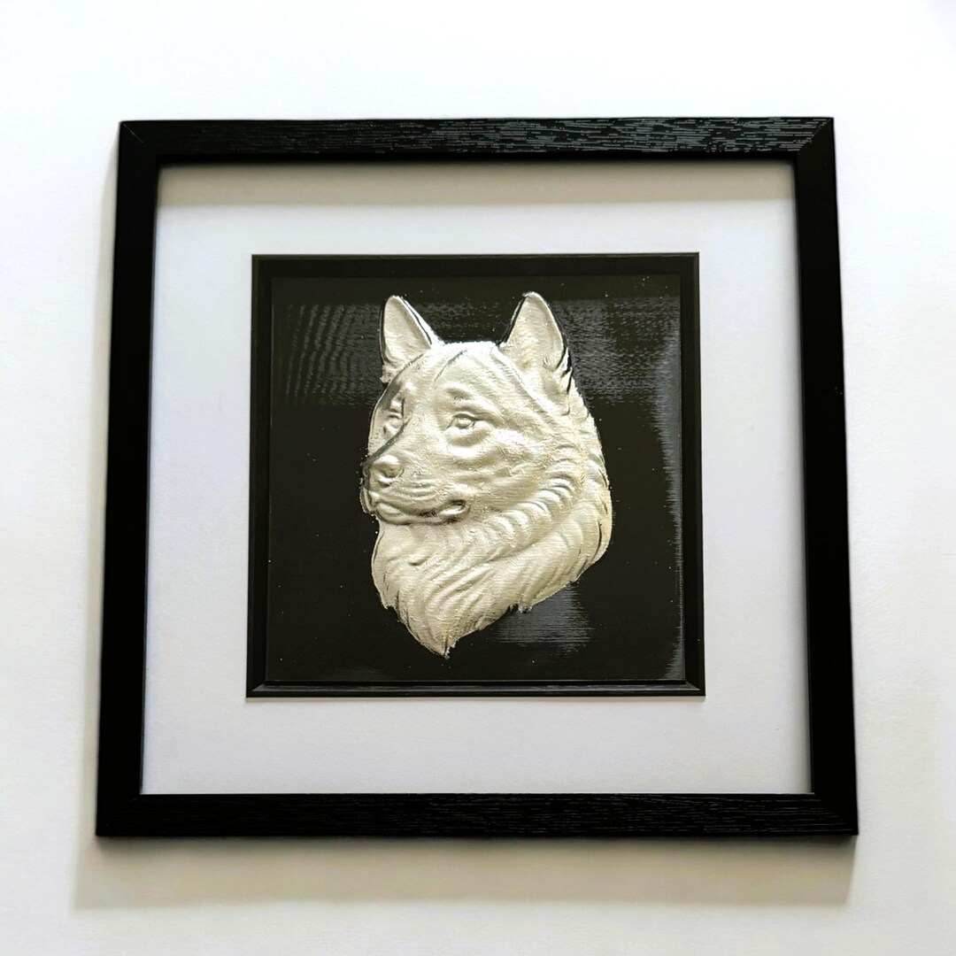 Akita 3D Wall Art Gold or Silver Leaf Framed - Etsy