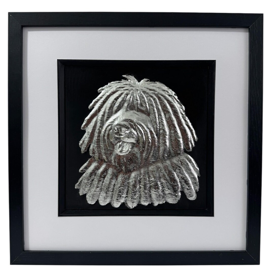 Hungarian Puli 3D Wall Art Gold or Silver Leaf Framed - Etsy